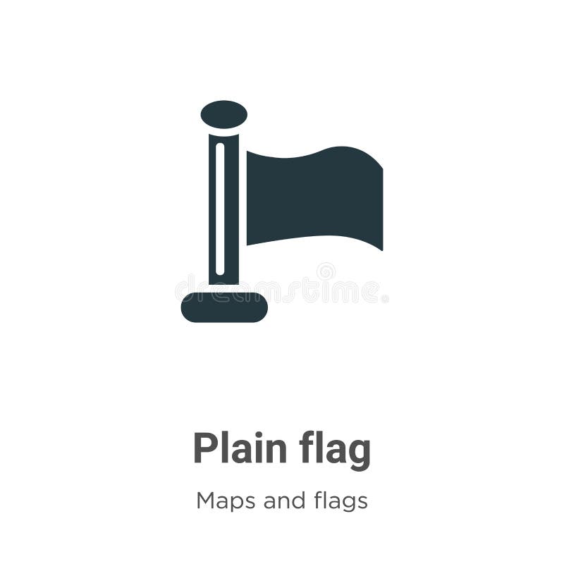 Plain Flag Vector Icon on White Background. Flat Vector Plain Flag Icon ...