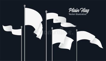 Plain Flags Set Five Wavy Flags Vector Illustration. Stock Vector ...