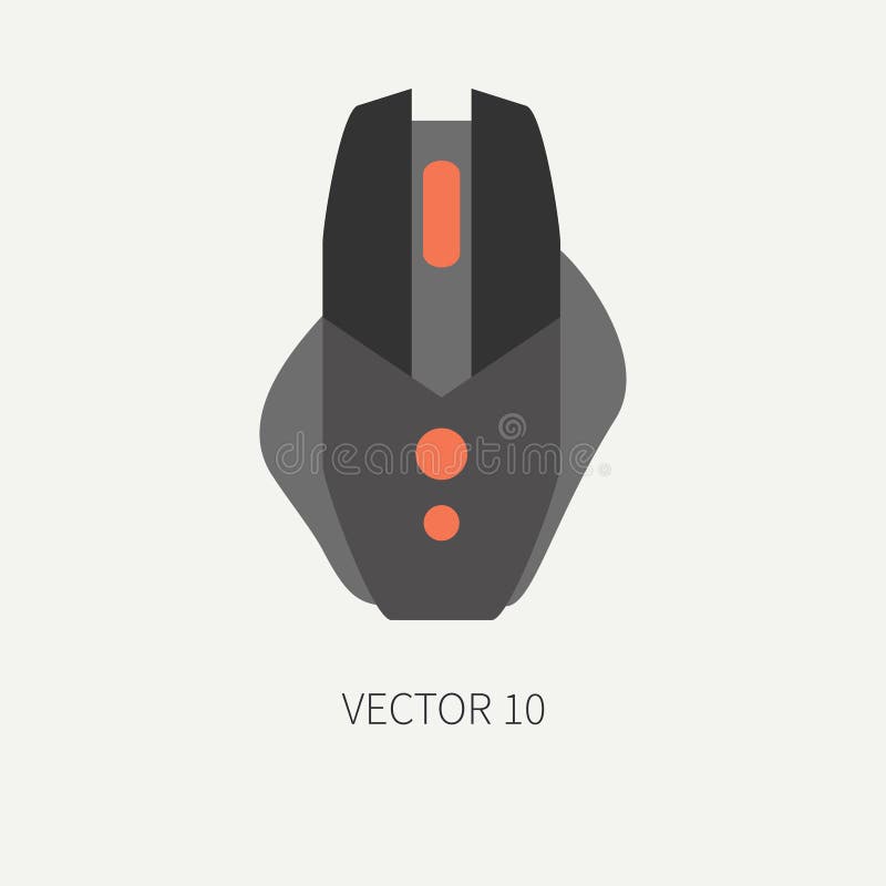 Plain Flat Color Vector Computer Part Icon Mouse. Cartoon Stock Vector ... Plain Flat Color Vector Computer Part Icon Mouse. Cartoon Stock Vector ...