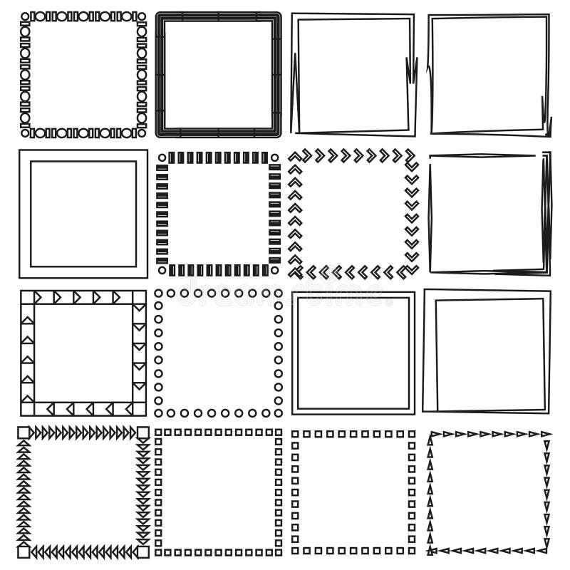 Plain Frame Grid. Basic Square Icon. Neutral Stamp Vector. Blank ...