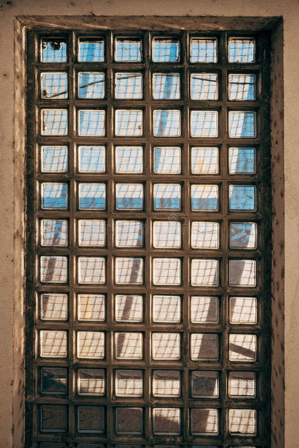 Plain Glass Block Roof Light Stock Image - Image of texture, worn ...