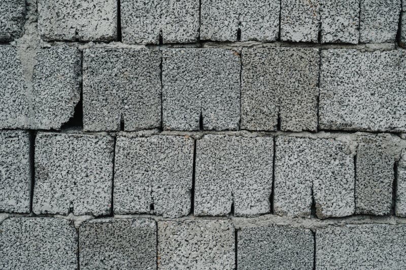 A Plain Gray Cinder Block Wall with a Rough, Industrial Texture Stock ...