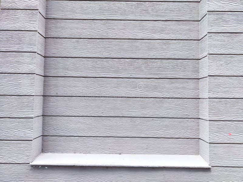Textured Wooden Wall with Recessed Window Sill in Natural Light Stock ...