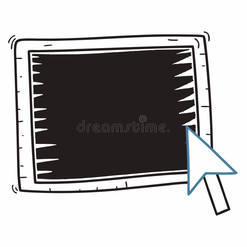 A Plain Green Background with a Single Blue and White Cursor in the ...
