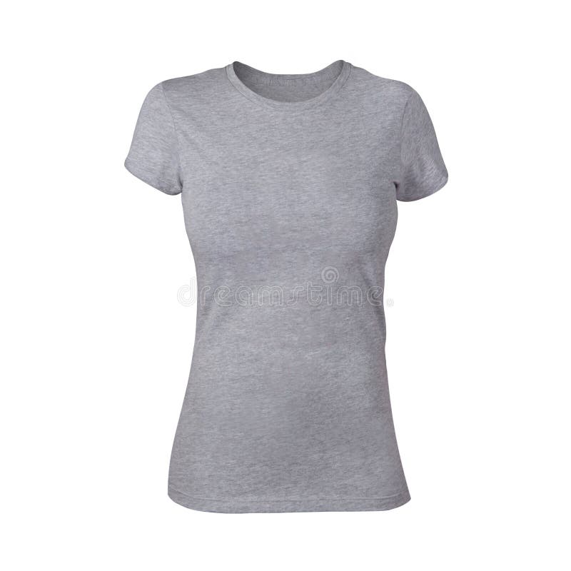 Women S Blank Grey T-shirt Template Stock Photo - Image of grey ...