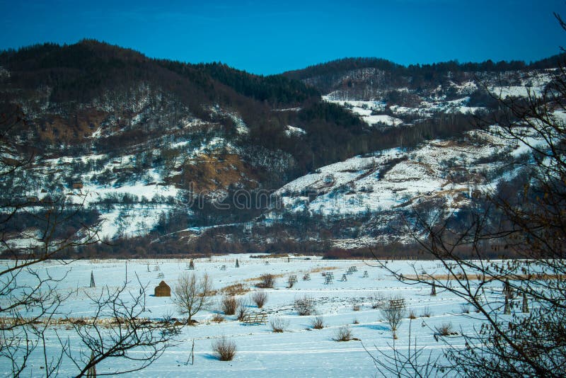 Plain. Nice Rural Landscape in the Plains of Transylvania, Romania ...