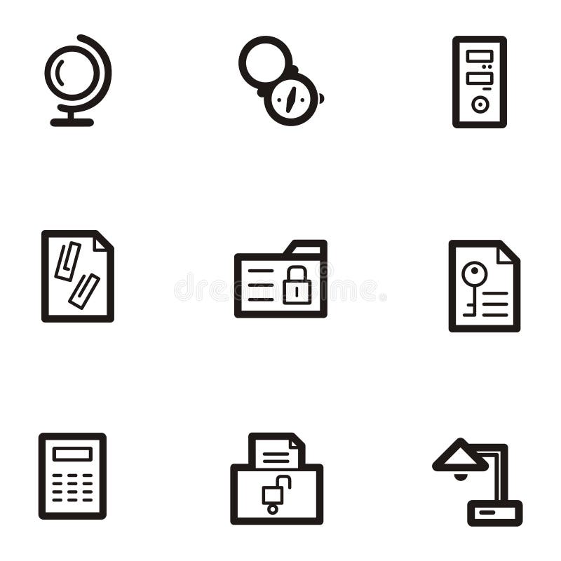 Plain Icon Series - Business Stock Vector - Illustration of calculator ...