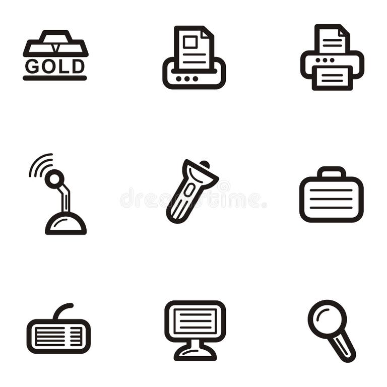 Plain Icon Series - Business Stock Vector - Illustration of business ...