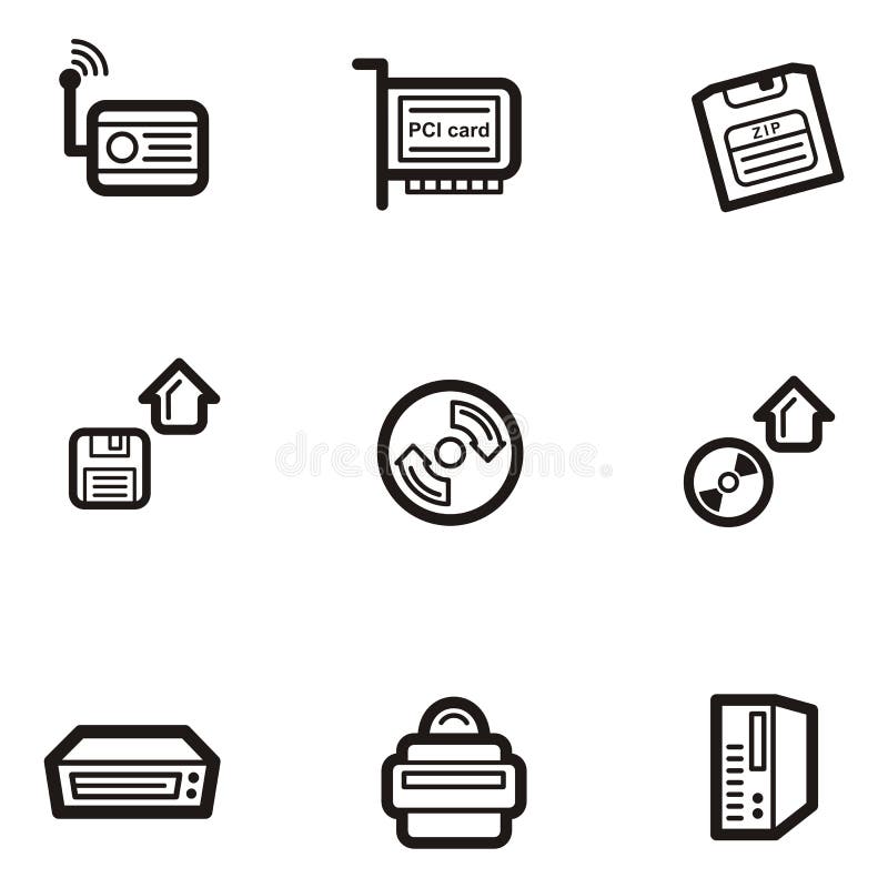 Plain Icons - Communications Stock Vector - Illustration of computer ...