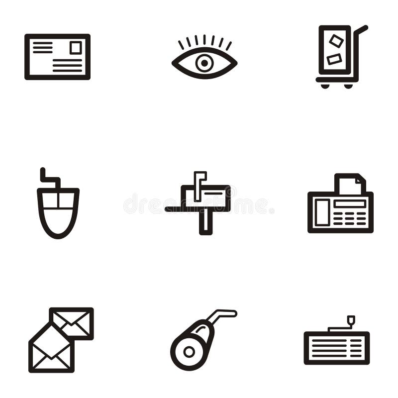 Plain Icons - Communications Stock Vector - Illustration of computer ...