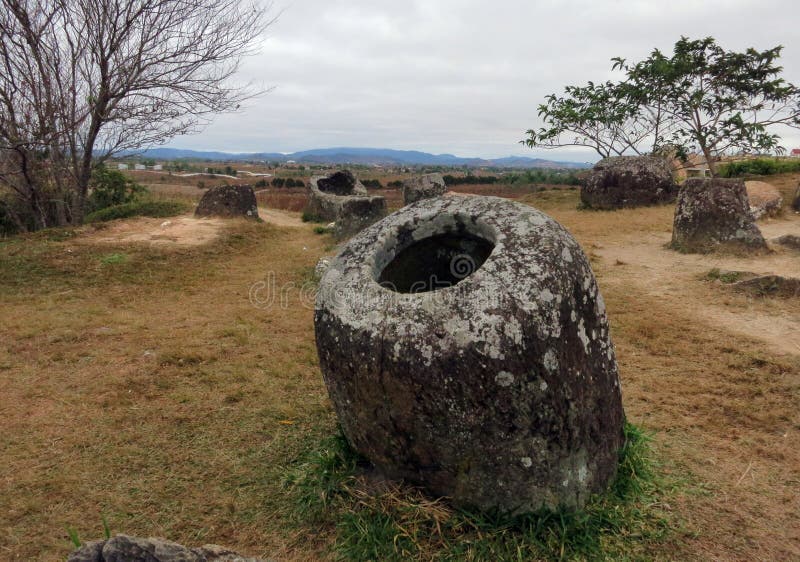 The Plain of Jars Near Phonsavan Stock Image - Image of province ...