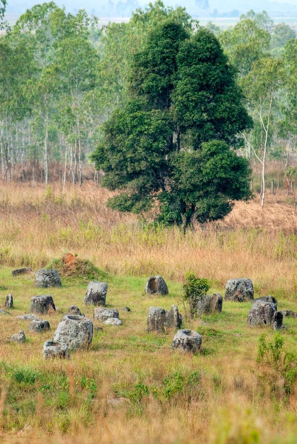 Plain of Jars, Phonsavan, Laos. Stock Photo - Image of carved, ancient ...