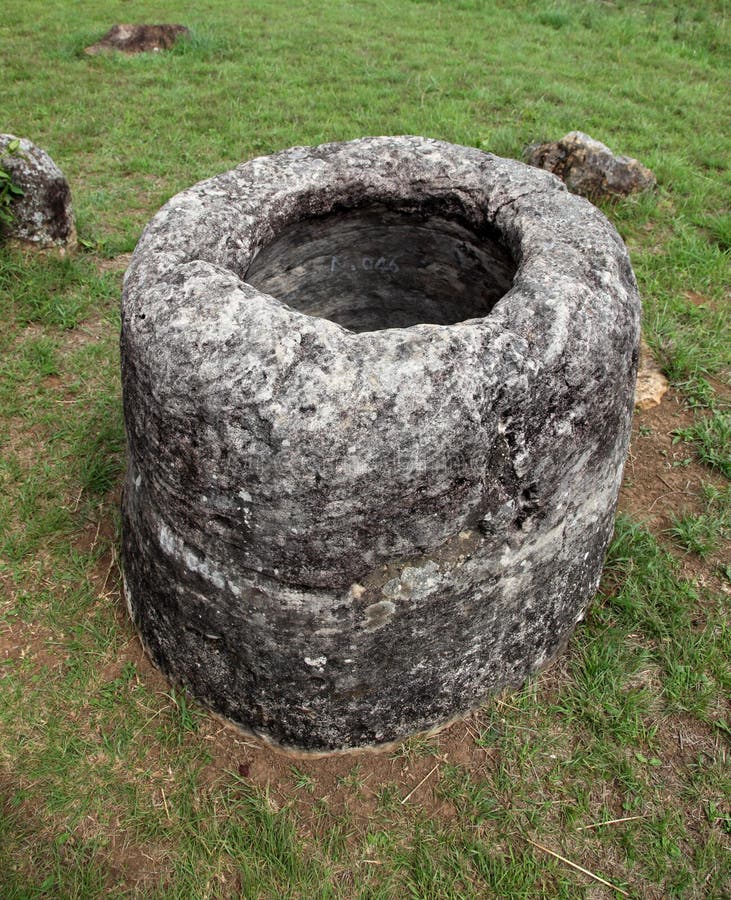 Plain of Jars in Phonsavan, Laos. Stock Image - Image of travel ...