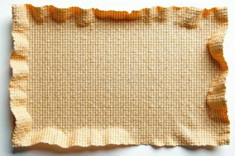 Plain, Light Brown Burlap Rectangle, Cleanly Cut Edges, Studio Shot ...