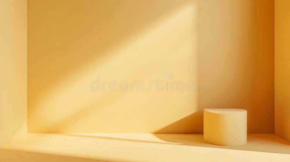 A Plain Light Yellow Surface with Subtle Texture and an Open Area for ...