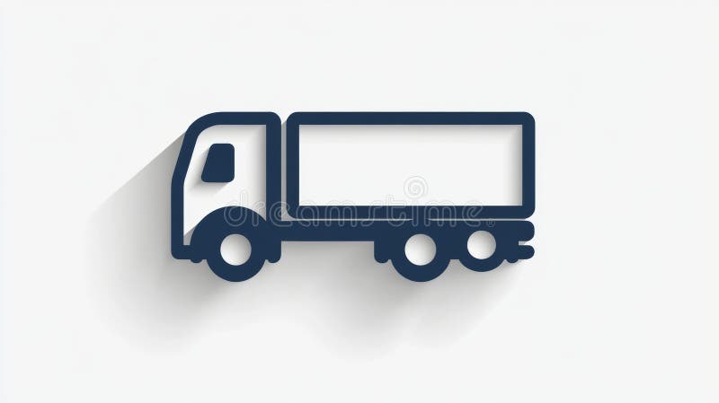 A Plain Line Drawing Shows a Delivery Truck, Emphasizing the ...
