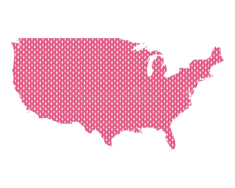 Plain map of the USA stock vector. Illustration of knitted - 139159553