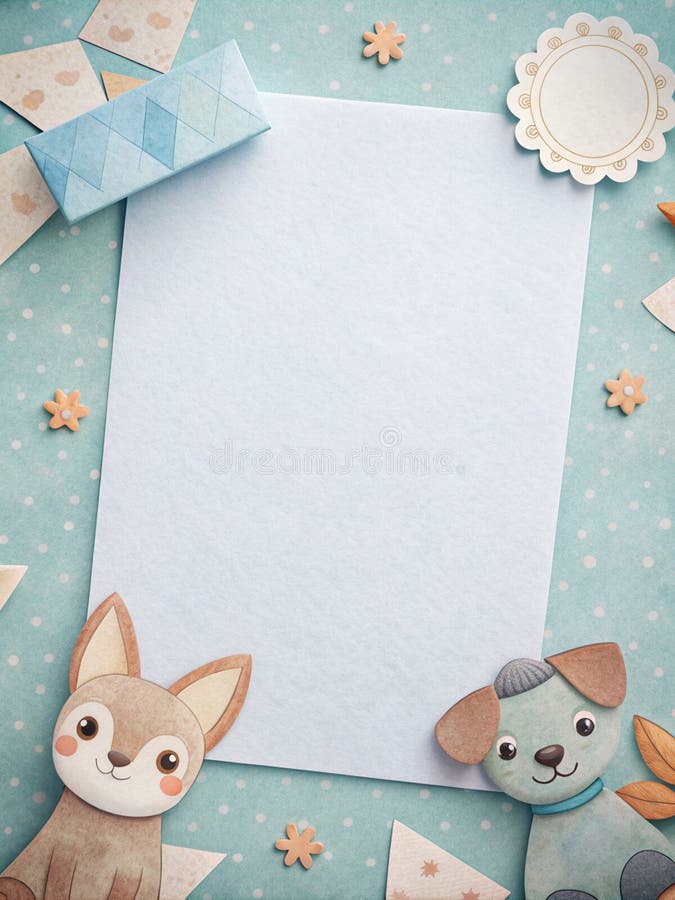 A Plain Memo Paper, Its Corners Stock Illustration - Illustration of ...