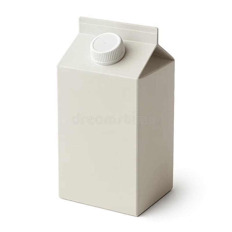 Plain Milk Carton Packaging for Versatile Culinary Use Stock ...