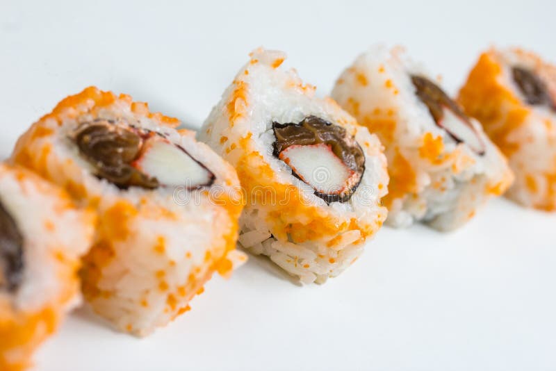 Plain mixed sushi rolls stock photo. Image of dinner - 50626900