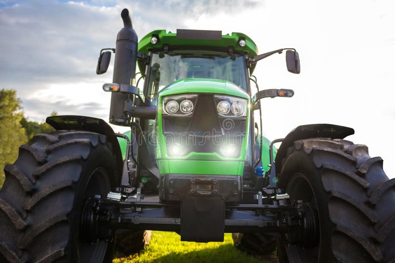 Plain modern tractor stock image. Image of machinery - 98474581