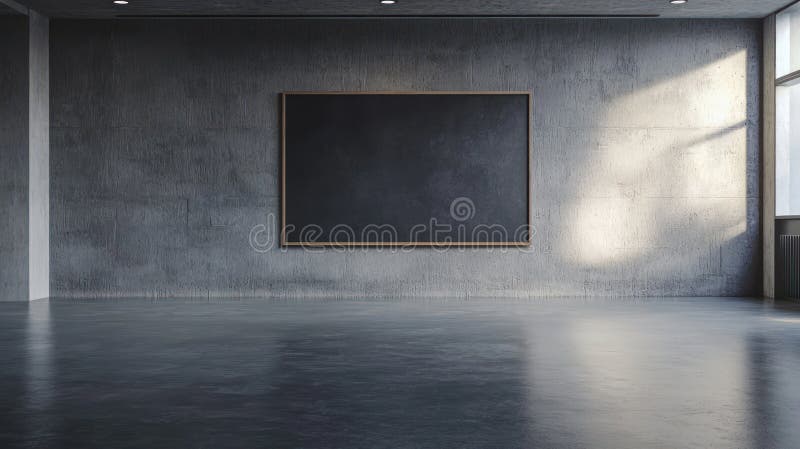 A Plain, Monochromatic Wall with a Single, Subtle Piece of Art Hanging ...