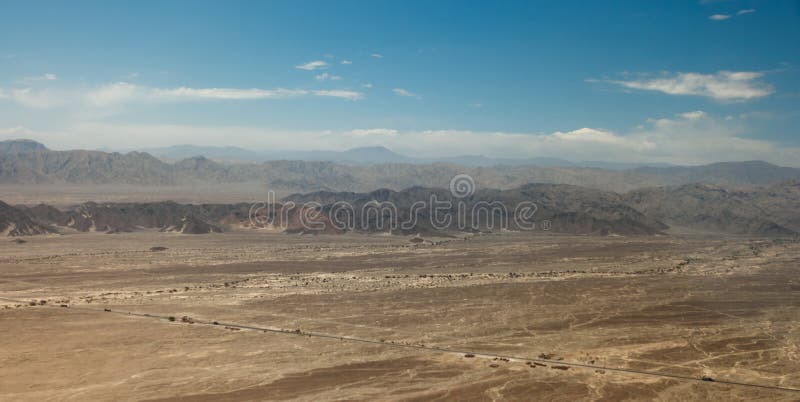 The Plain of Nazca Seen from the Plane Over the Lines, Nazca, Pe Stock ...