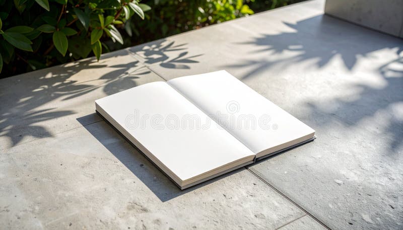Plain Notebook Concrete Slab Mockup Stock Illustration - Illustration ...