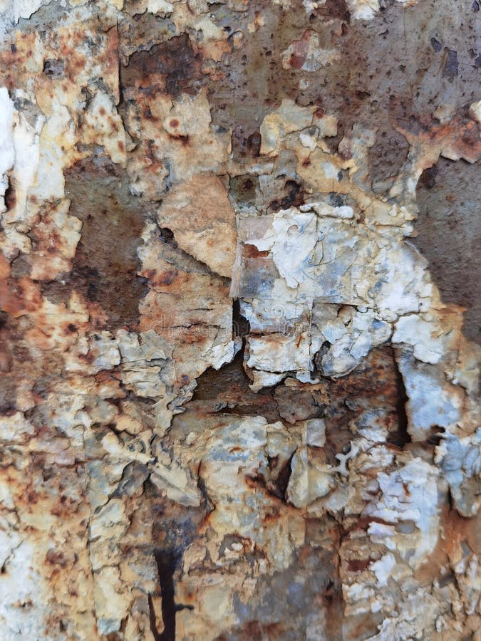 Plain Old Rusty Wall, Surface with Scars. Texture Close Up Stock Photo ...