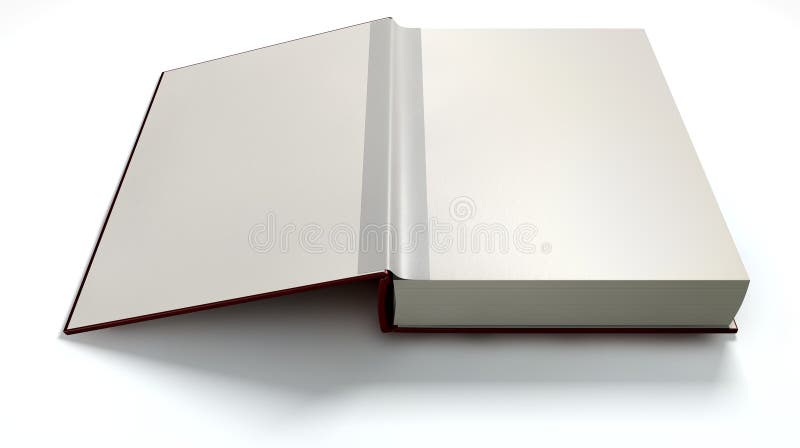 Plain Open Book with Blank Pages Stock Illustration - Illustration of ...
