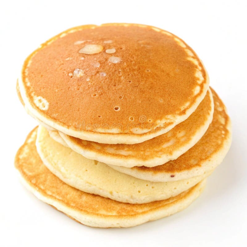 Plain Pancakes Isolated on Transparent Background Stock Illustration ...