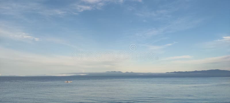 Plain picture of the ocean stock photo. Image of cloud - 260709830