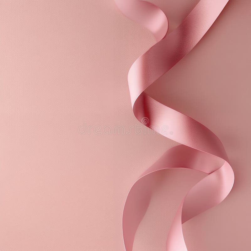 Plain Pink Wallpaper with a Pink Ribbon in the Corner Stock ...