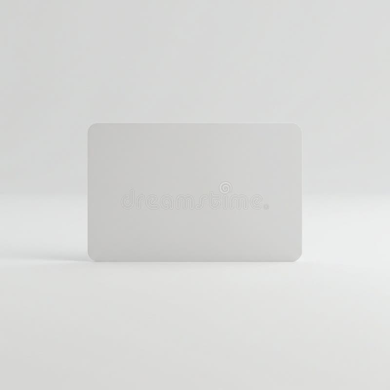 A Plain, Rectangular Card with Rounded Corners Stands Upright Against a ...