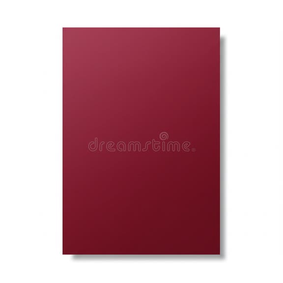 A Plain, Rectangular Maroon-colored Sheet with a Subtle Shadow Sits ...