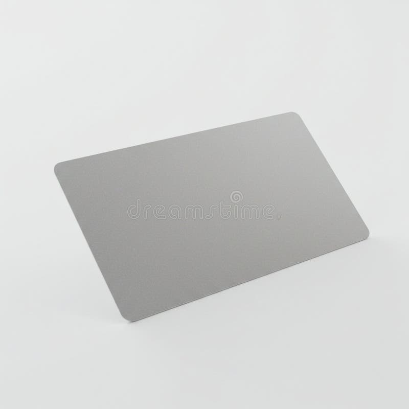 A Plain, Rectangular, Metallic Card with Rounded Corners is Positioned ...
