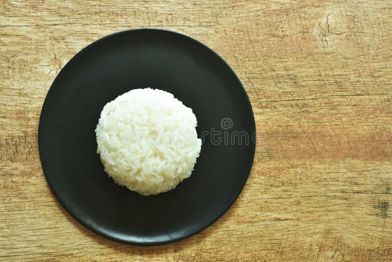 Plain Rice Arranging on Plate Stock Photo - Image of cooking, breakfast ...
