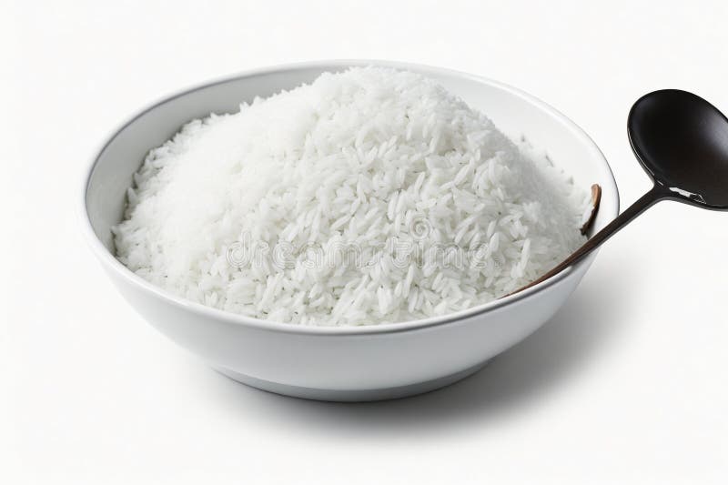 Plain Rice Isolated on White Background Stock Illustration ...