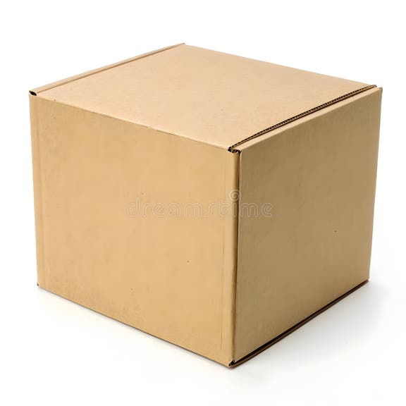 Isolated Cardboard Box Isolated on White Background Stock Illustration ...