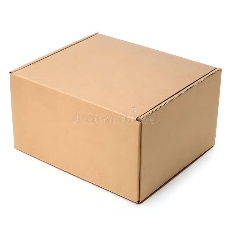 Isolated Cardboard Box Isolated on White Background Stock Illustration ...