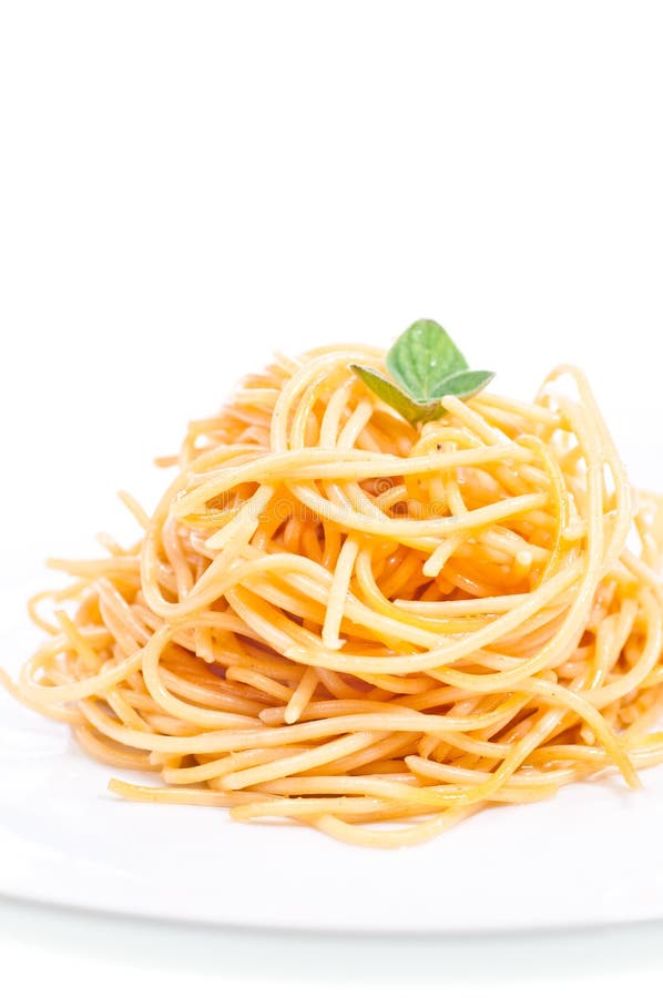 Plain Spaghetti Tossed in Olive Oil Stock Image - Image of pasta ...