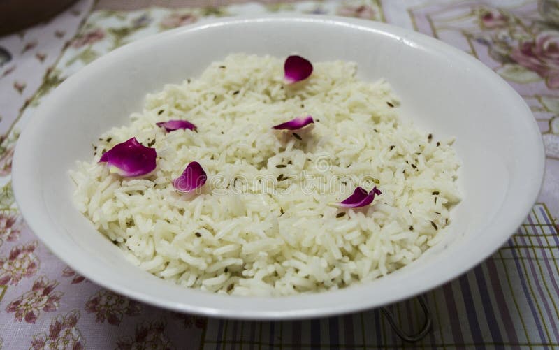 Plain Steam Rice Bowl and Fresh Slice Cabbage, Set Meal, Lunch Set ...