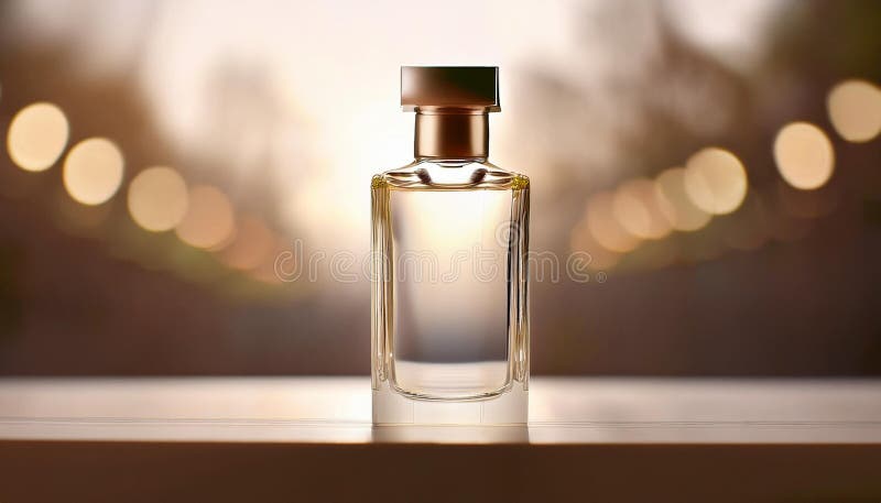 Plain Transparent Perfume Bottles Neatly Placed on the Podium Stock ...