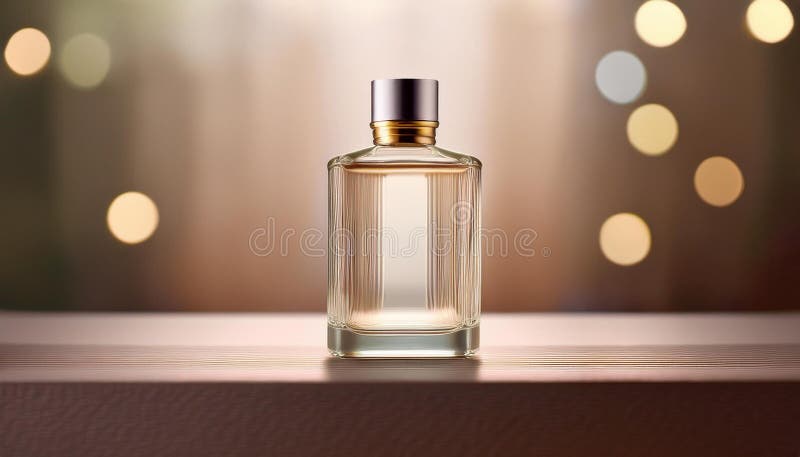 Plain Transparent Perfume Bottles Neatly Placed on the Podium Stock ...