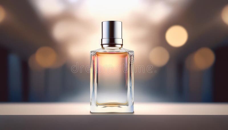 Plain Transparent Perfume Bottles Neatly Placed on the Podium Stock ...