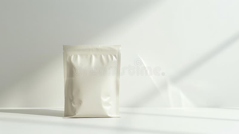 A Plain, Unbranded Package Stands Upright Against a Softly Lit ...