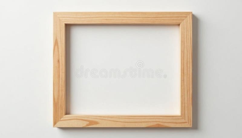 Plain Unfinished Wood Picture Frame, Isolated , Rectangle, Dark Stock ...