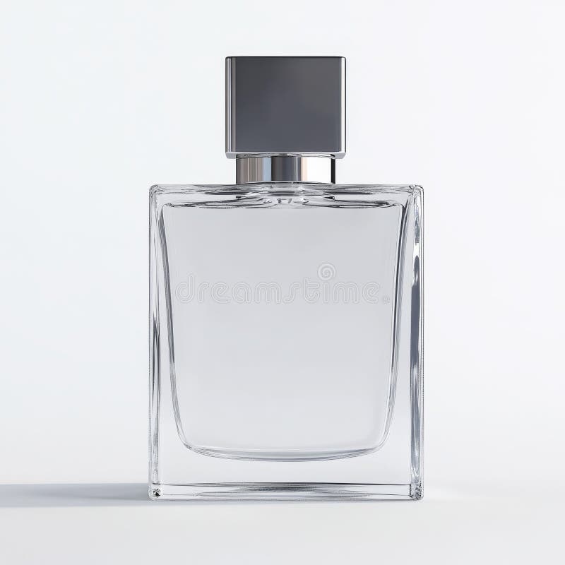 A Plain, Unmarked Glass Perfume Bottle, Isolated on a White Backdrop ...