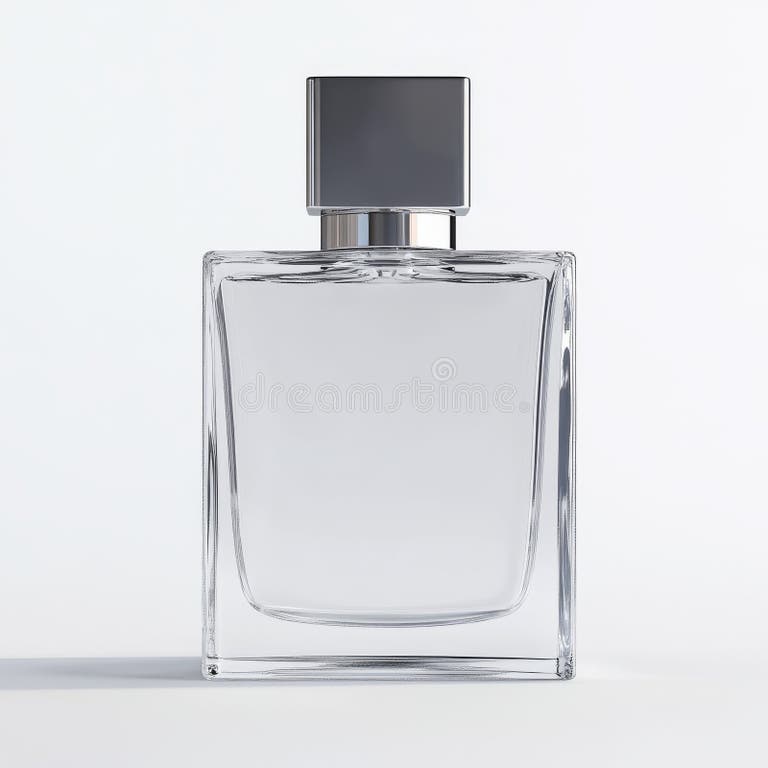 A Plain, Unmarked Glass Perfume Bottle, Isolated on a White Backdrop ...