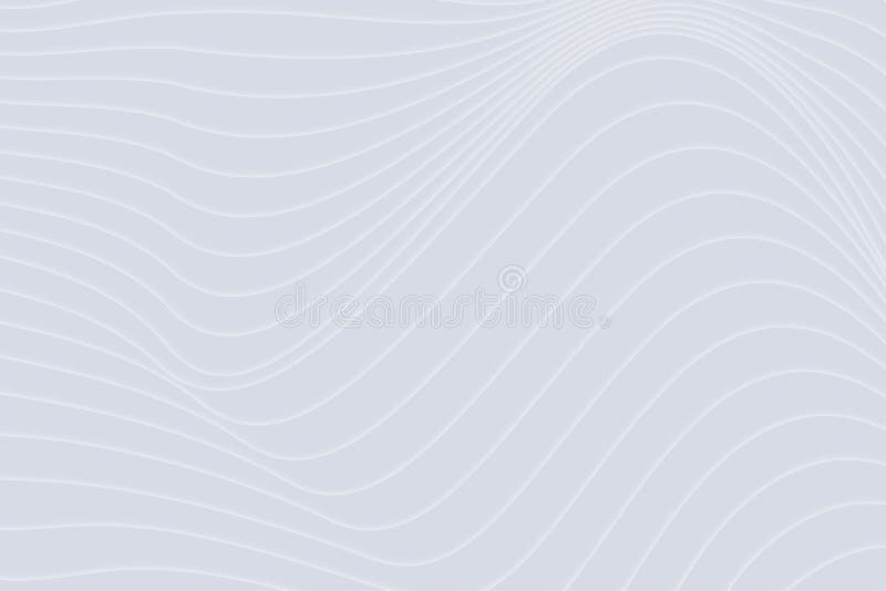 Plain White Background with Abstract Wavy Lines Stock Vector ...